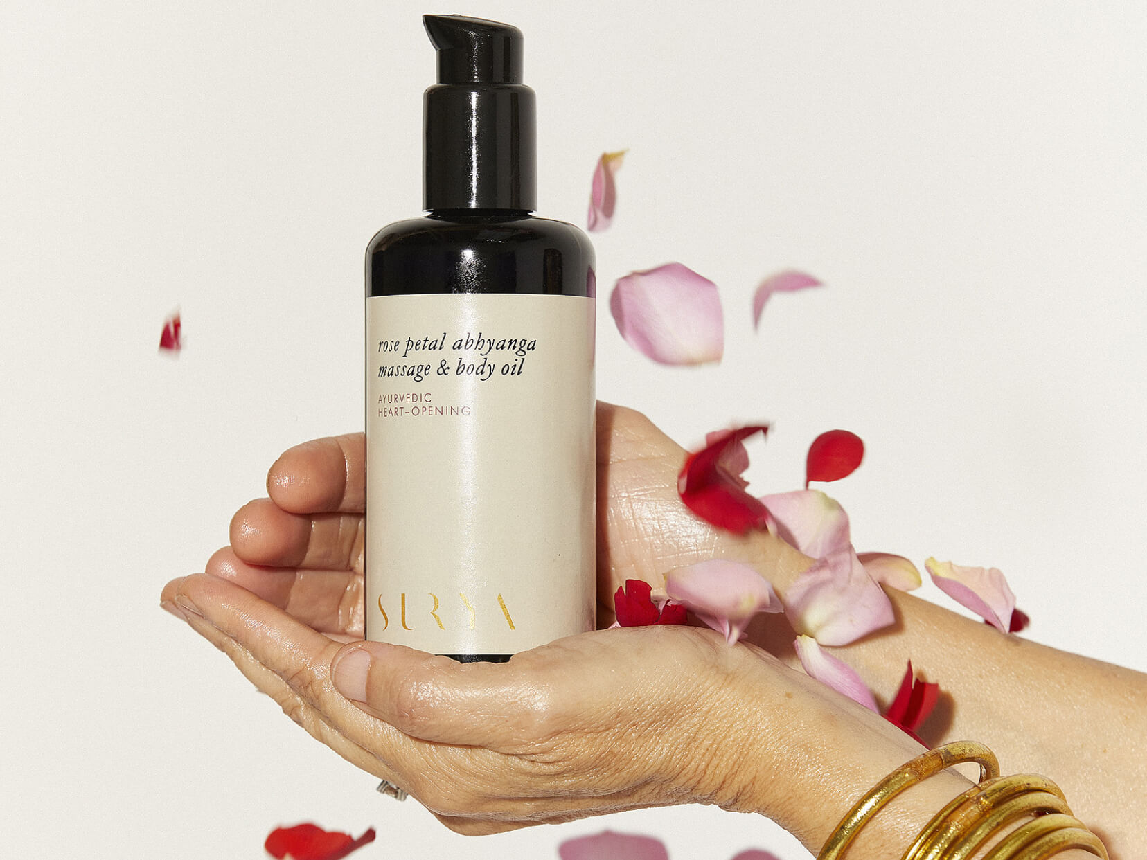 Surya Rose Petal Abhyanga Massage & Body Oil Review: goop Editors Are Obsessed | goop